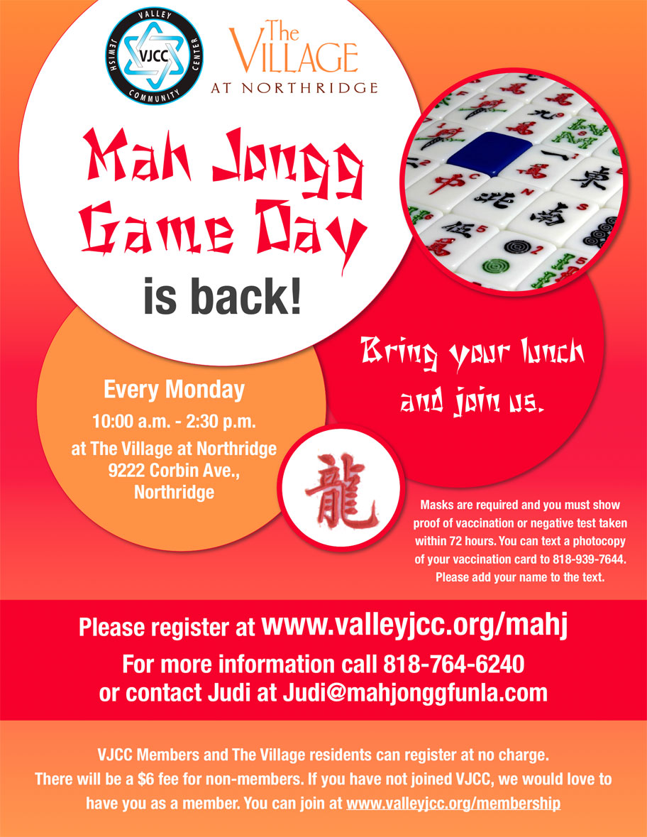 Mah Jongg Game Day - Valley Jewish Community Center